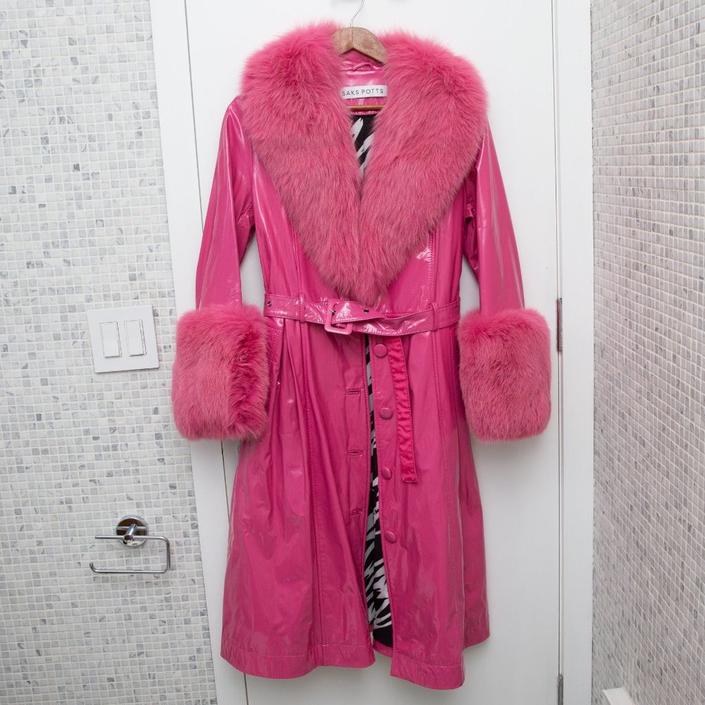 Rare Foxy Gloss Coat In Neon Pink (Fuchsia) Size 2 - Gem